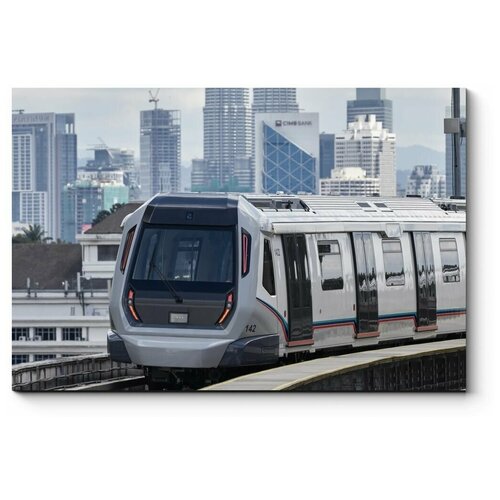 Модульная картина Надземный поезд в Куала-Лумпур60x40