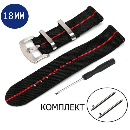 Ремешок AXIVER, размер 18, черный