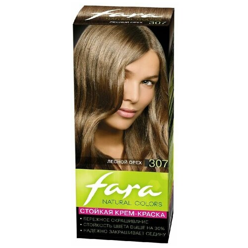 Fara Natural Colors стойкая крем-краска для волос, 307 Лесной орех, 160 мл