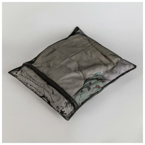 Мешок для стирки белья Доляна, 40×50 см, мелкая сетка, цвет чёрный