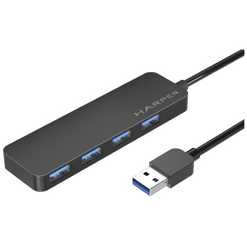 USB Концентратор HARPER HUB-04M, черный