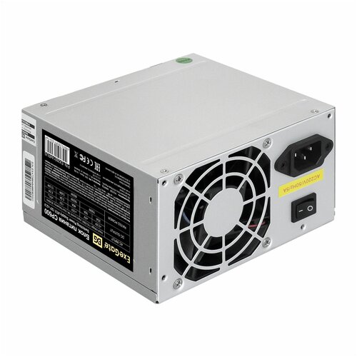 Блок питания 600W ExeGate CP600 (ATX, 8cm fan, 24pin, (4+4)pin, PCI-E, 3xSATA, 2xIDE) EX292144RUS