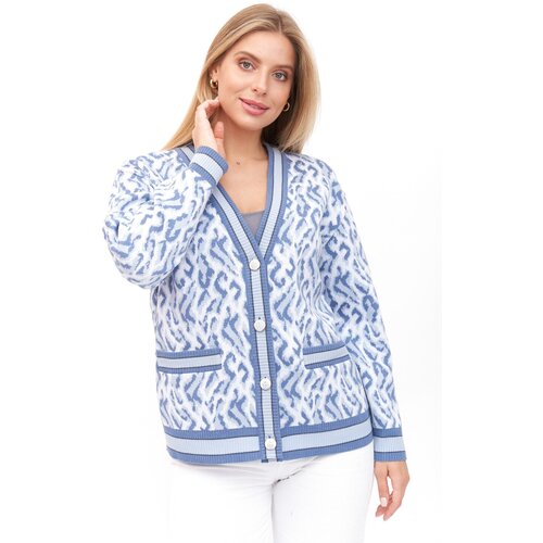 Пиджак Текстильная Мануфактура, размер 56, синий, белый