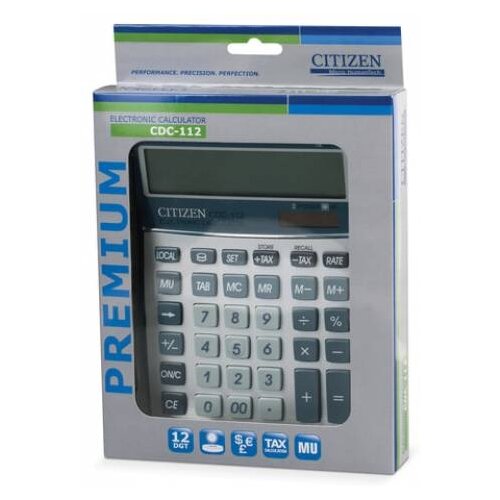Калькулятор бухгалтерский CITIZEN CDC-112, серебристый