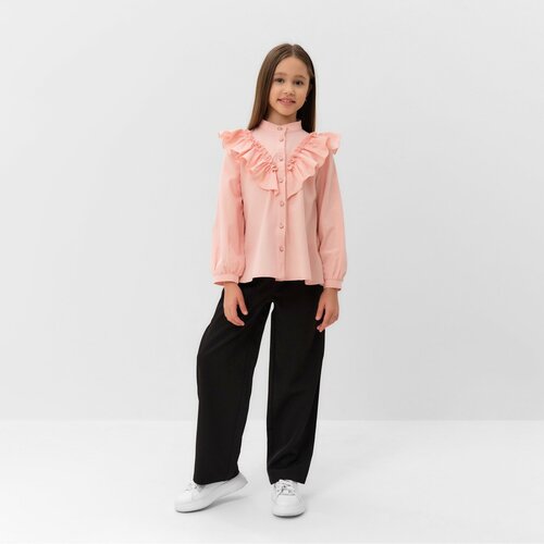 Школьная рубашка Minaku, размер 18, розовый