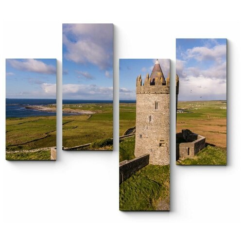 Модульная картина Башня замка в Ирландии104x98