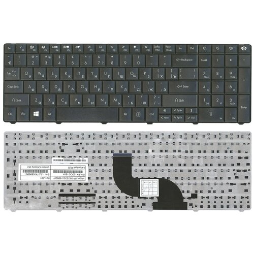 Клавиатура для Packard Bell EasyNote TM80 черная, версия 2
