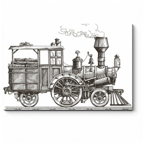 Модульная картина Старинный поезд 40x27
