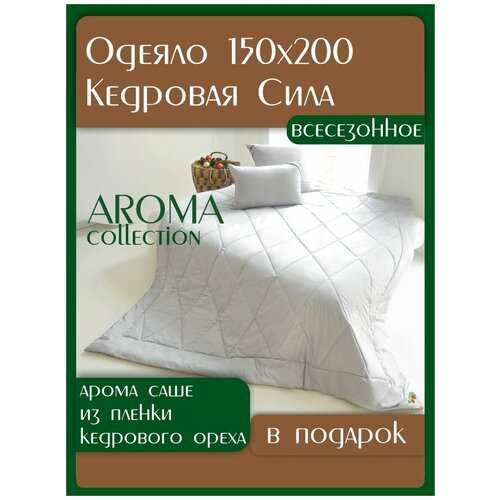 Одеяло 150х200 всесезонное теплое и легкое детское всесезонное 1.5 спальное вышивка Кедр арома саше в подарок