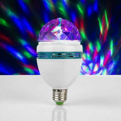 Luazon Lighting Световой прибор «Хрустальный шар» 8 см, Е27, свечение RGB