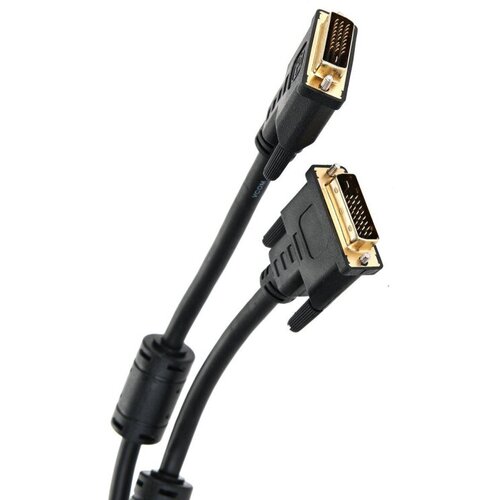 Кабель DVI - DVI Dual Link, M/M, 1.8 м, 2 фильтра, Vcom, VDV6300-1.8M