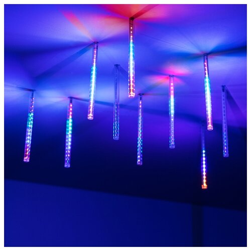 Светодиодная гирлянда ARD-ICEFALL-CLASSIC-D12-200-10PCS-CLEAR-32LED-LIVE RGB (230V, 10.5W) (Ardecoled, IP65)