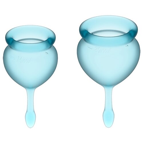 Satisfyer  менструальные чаши Feel Good 15 и 20 мл, 2 шт., голубой