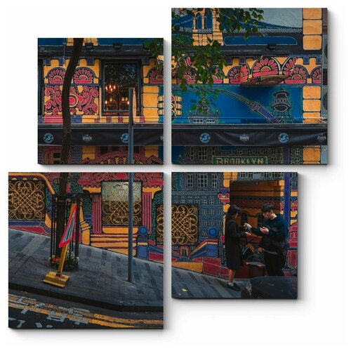 Модульная картина Уютный магазинчик в Гонконге 150x150