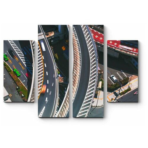 Модульная картина Надземные дороги Токио110x83