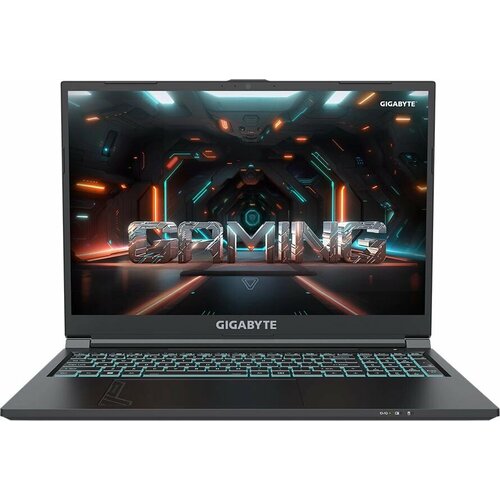 GIGABYTE Ноутбук Gigabyte G6 Core i7 13620H 16Gb SSD512Gb NVIDIA GeForce RTX4060 8Gb 16" IPS FHD+ (1920x1200) Free DOS black WiFi BT Cam (KF-H3KZ853SD)