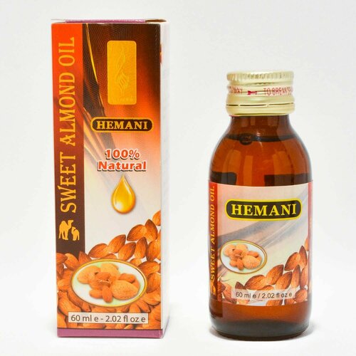 Косметическое масло Сладкого Миндаля Хемани / Hemani Sweet Almond Oil, 60 мл.