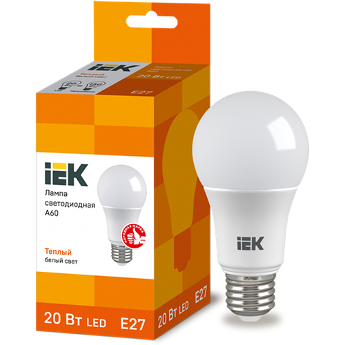 Лампа светодиодная LED 15вт E27 белый ECO, IEK (LLE-A60-15-230-40-E27)