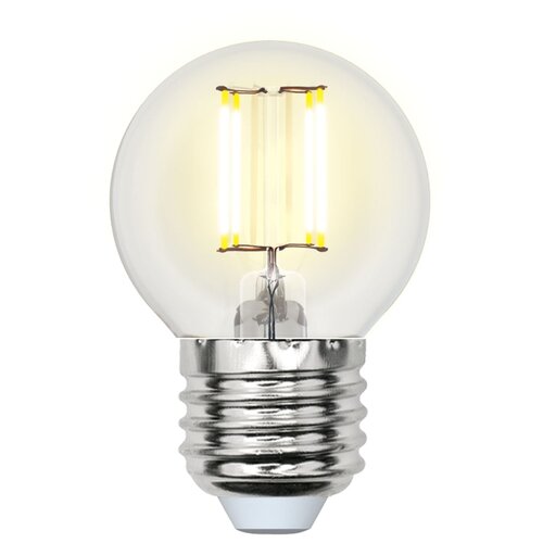 Светодиодная лампа Uniel LED-G45-7,5W/NW/E27/CL GLA01TR. Форма шар, прозрачная. UL-00003255 15932238