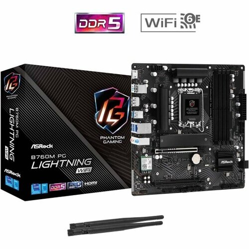 Материнская плата Asrock B760M PG LIGHTNING WIFI (LGA1700, mATX)