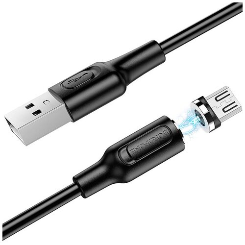 Кабель USB - микро USB Borofone BX41, 1.0м, 2.4A, цвет: чёрный