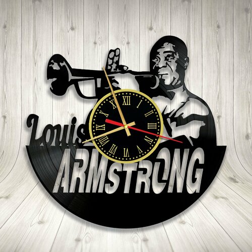 Настенные часы из виниловой пластинки с Луи Армстронгом/Louis Armstrong