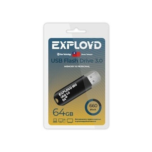 USB флэш-накопитель EXPLOYD EX-64GB-660-Black USB 3.0 1255150