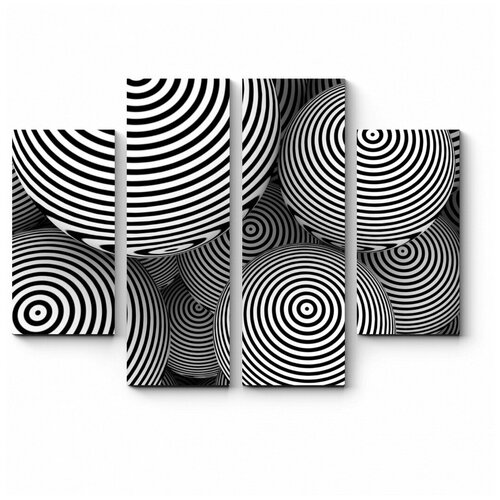 Модульная картина Черно-белая иллюзия100x75