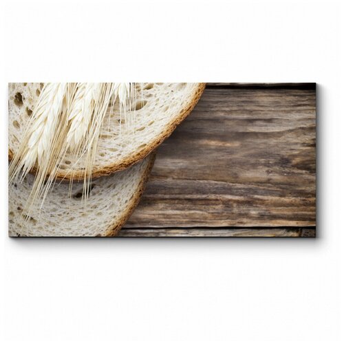 Модульная картина Ломтики горячего хлеба 90x45