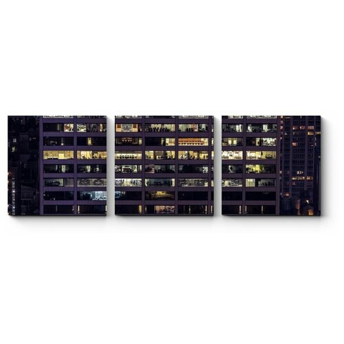 Модульная картина Окна Нью-Йорка160x53