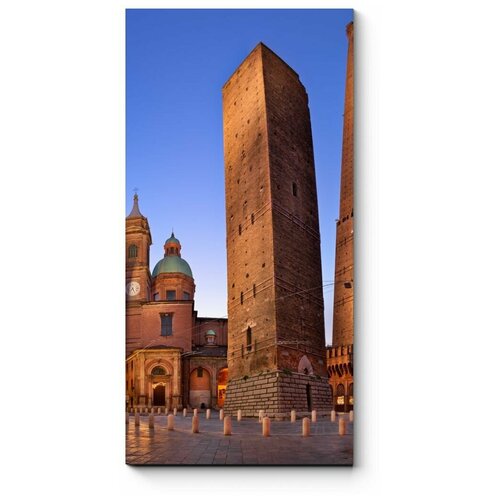 Модульная картина Церковь Сан-Бартоломео и две башни в Италии30x60