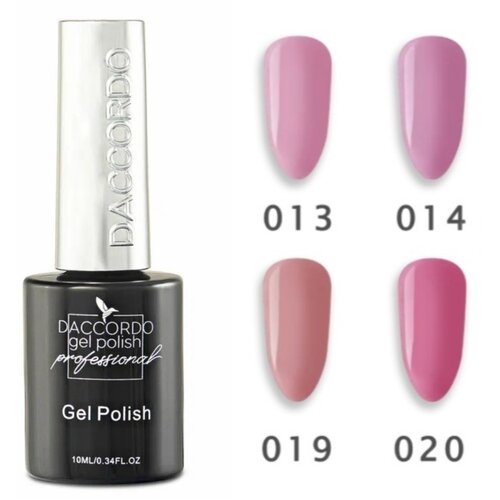 DACCORDO Gel Polish/Гель-лак/Набор 4 шт