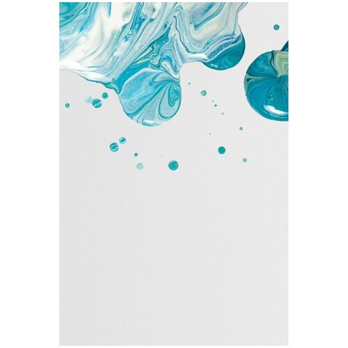 Постер / Плакат / Картина Бело-голубые капли 50х70 см в подарочном тубусе
