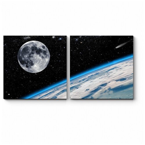 Модульная картина Бескрайние просторы космоса 160x80