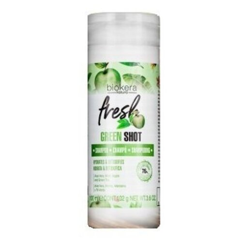 Salerm Cosmetics шампунь Biokera Fresh Green Shot с зеленым чаем и алоэ вера, 100 мл