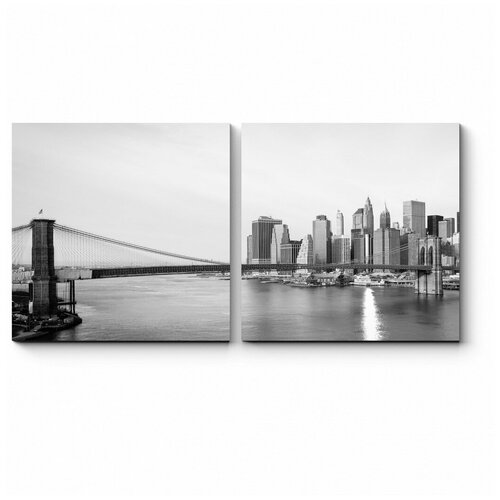 Модульная картина Панорама Манхэттена 160x80