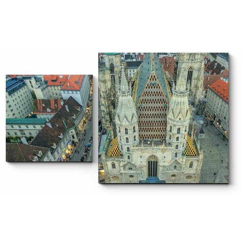 Модульная картина Собор Святого Стефана с высоты птичьего полета150x90