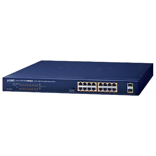 Коммутатор/ PLANET GSW-1820HP 16-Port 10/100/1000T 802.3at PoE + 2-Port 1000X SFP Ethernet Switch (2