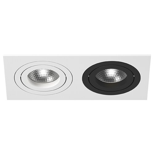 Светильник Lightstar Intero 16 i5260607, GU10, 100 Вт, 2 лампы, 4000, теплый белый, цвет арматуры: белый, цвет плафона: черный