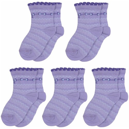 Носки LorenzLine 5 пар, размер 8-10, фиолетовый