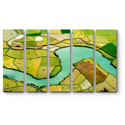 Модульная картина Рисовые поля Вьетнама 130x78