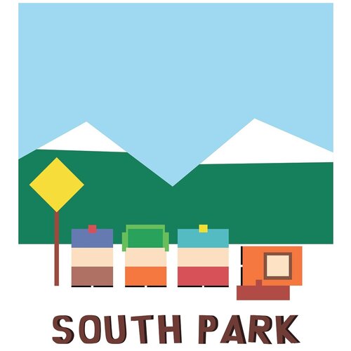Постер / Плакат / Картина South Park : Саус Парк 60х90 см в раме