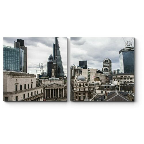 Модульная картина Над крышами Лондона 120x60