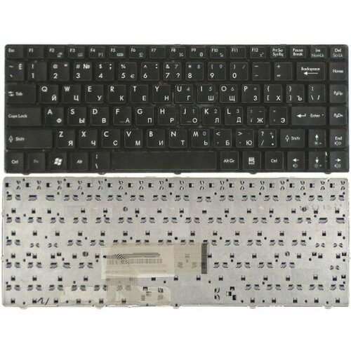 Клавиатура для ноутбука Amperin MSI CX480 X350 X360 X370 X420 X460 X460DX черная с рамкой