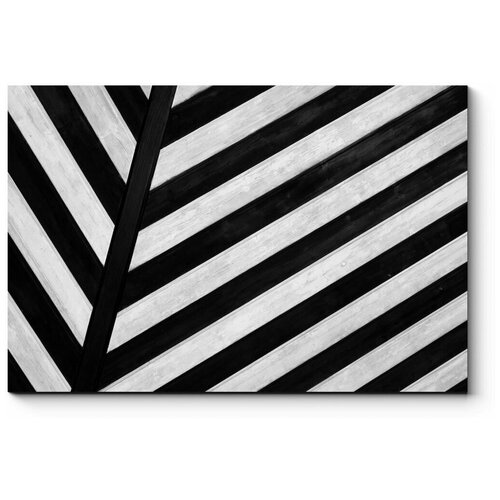 Модульная картина Черно-белый лист70x47