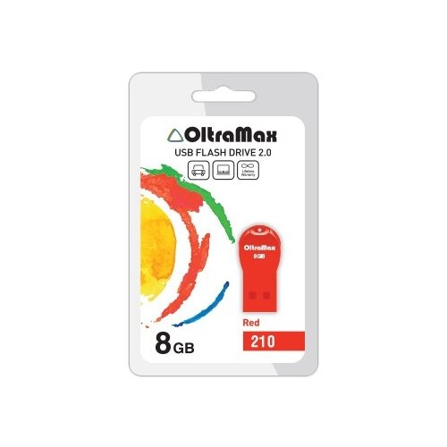Флешка OltraMax 210 8 ГБ, red