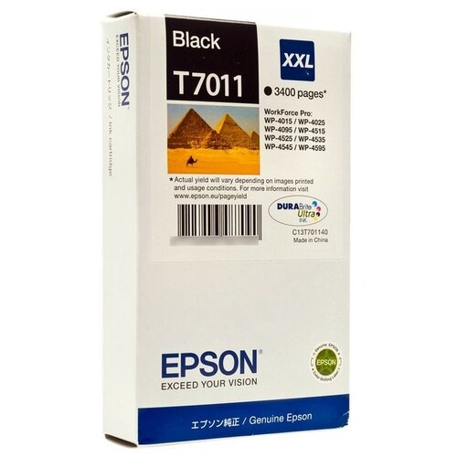 Картридж Epson C13T70114010, 3400 стр, черный