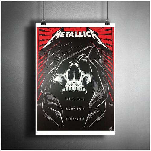 Постер плакат для интерьера "Музыка: Американская рок-группа Metallica (Металлика)"/ Декор дома, офиса, комнаты A3 (297 x 420 мм)