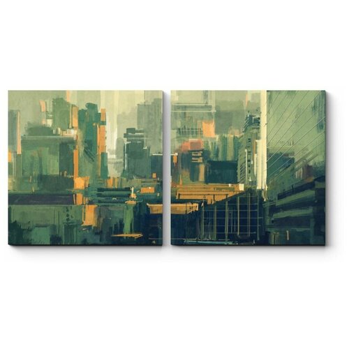 Модульная картина Городские небоскребы на закате180x90