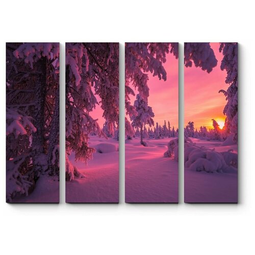 Модульная картина Пурпурный снег 80x60
